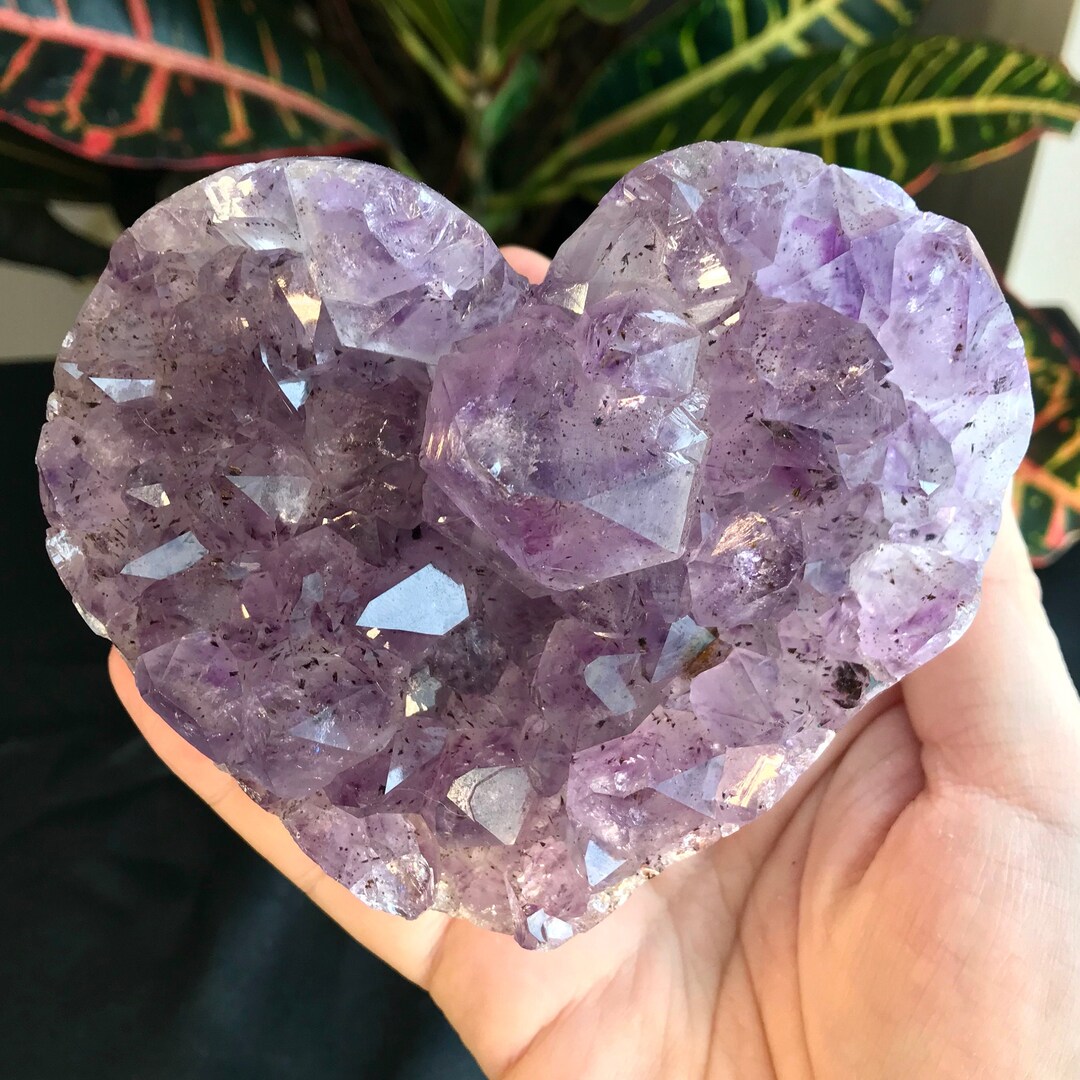 L Size Amethyst Heart Cluster Brazilian Amethyst Cluster 666grams ...