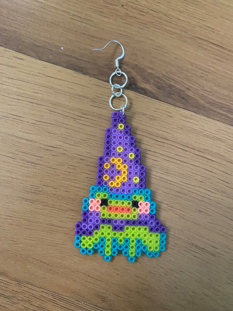 Magical Wizard Frog Mini Perler Earrings - Etsy
