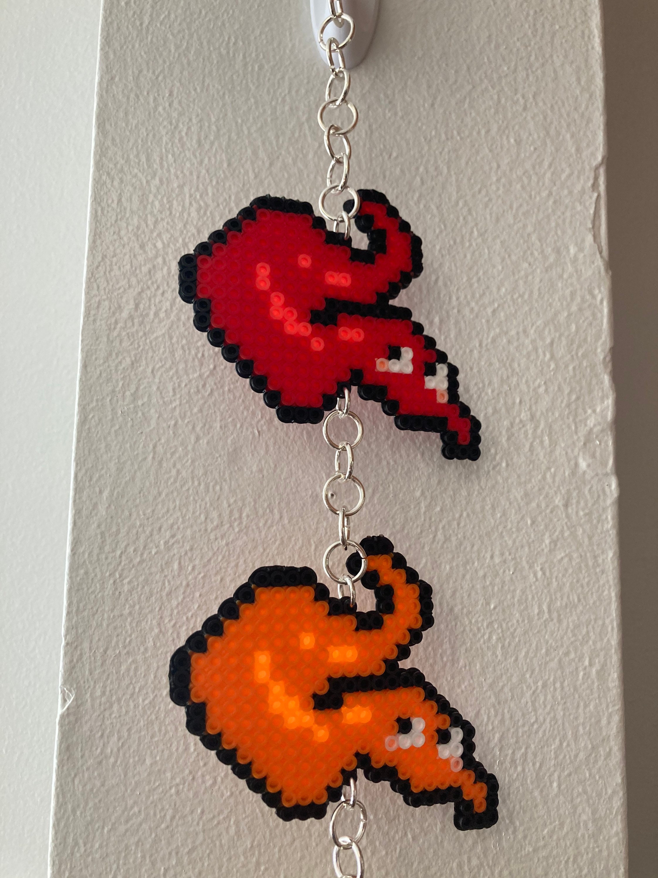 Rainbow Worms on A String Perler Chain - Etsy