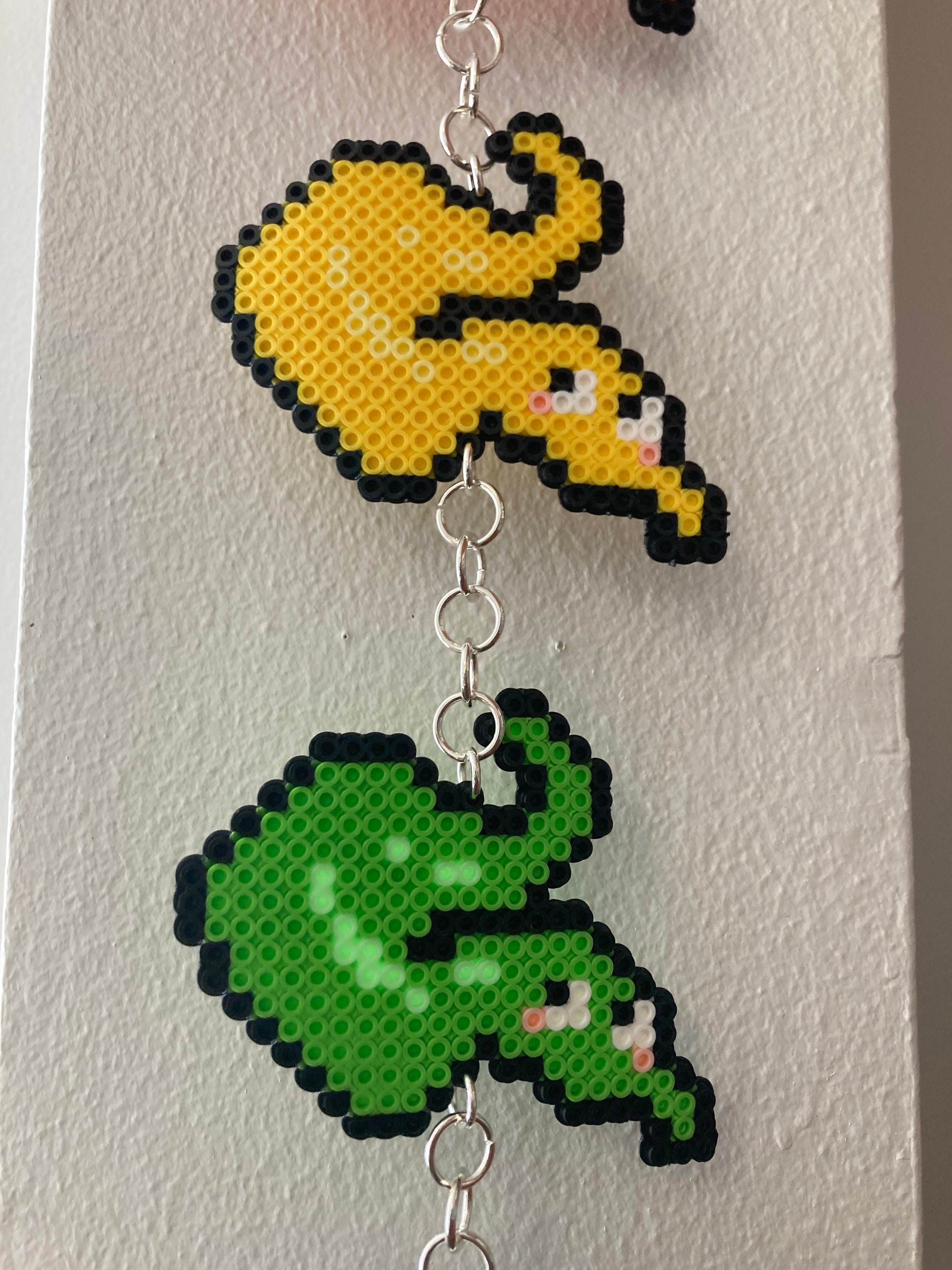 Rainbow Worms on A String Perler Chain - Etsy