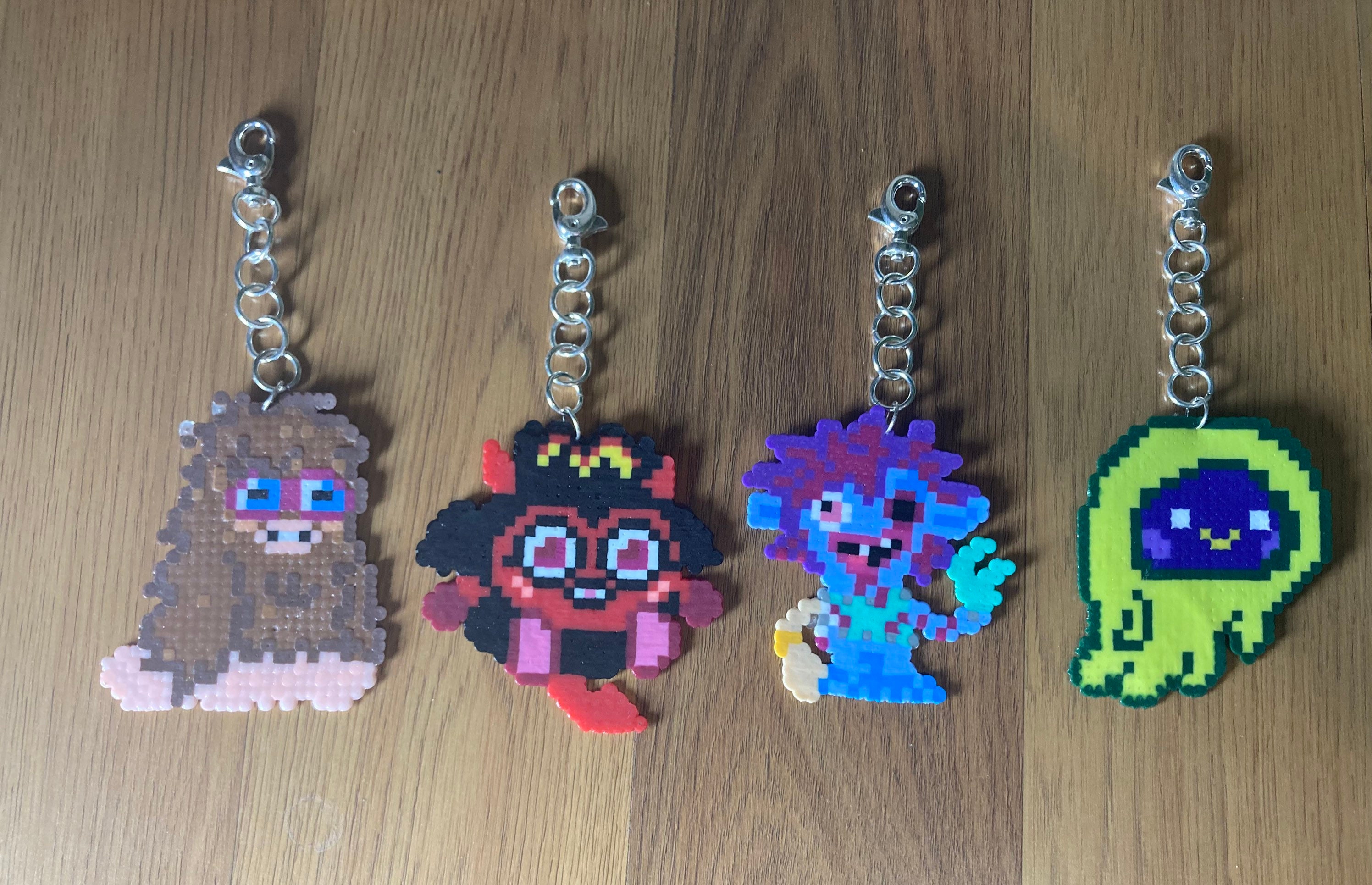 Moshi Monsters & Moshling Perler Keychains: Furi Diavlo and - Etsy