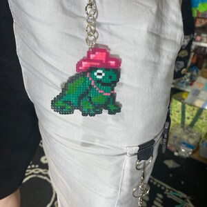 Cowboy Hat Frog Perler Keychain - Etsy
