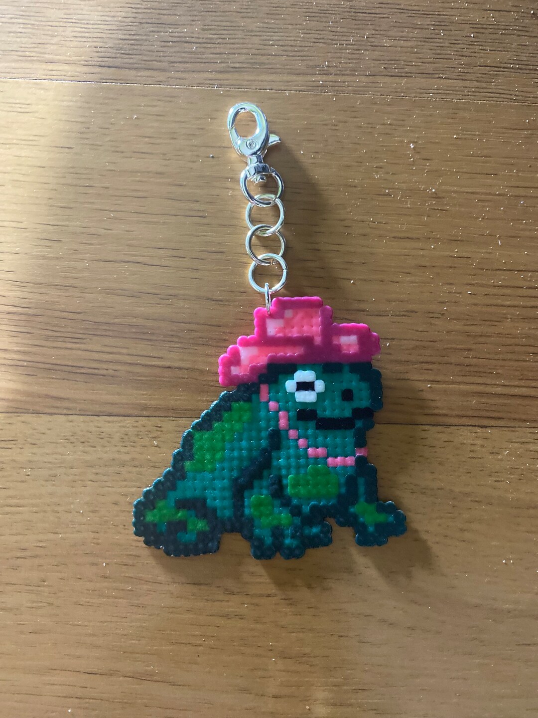 Cowboy Hat Frog Perler Keychain - Etsy