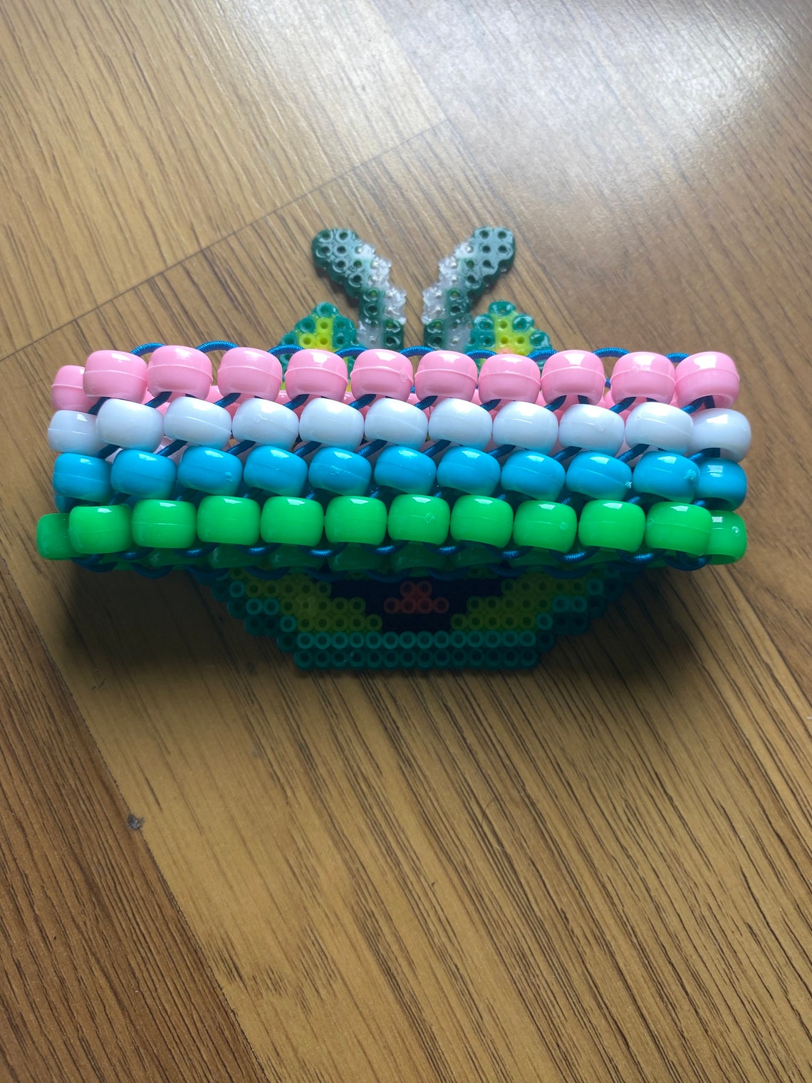 Alien Cat Mini Perler on Kandi Bracelet - Etsy