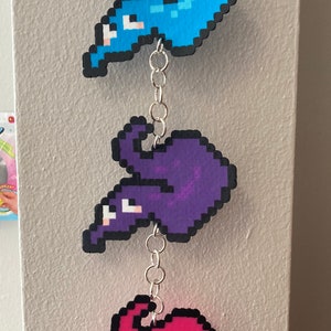 Rainbow Worms on A String Perler Chain - Etsy