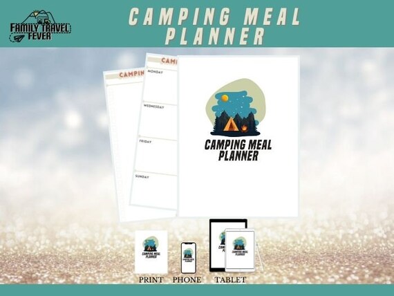Camping Meal Planner Week View Camping Shopping List | Etsy