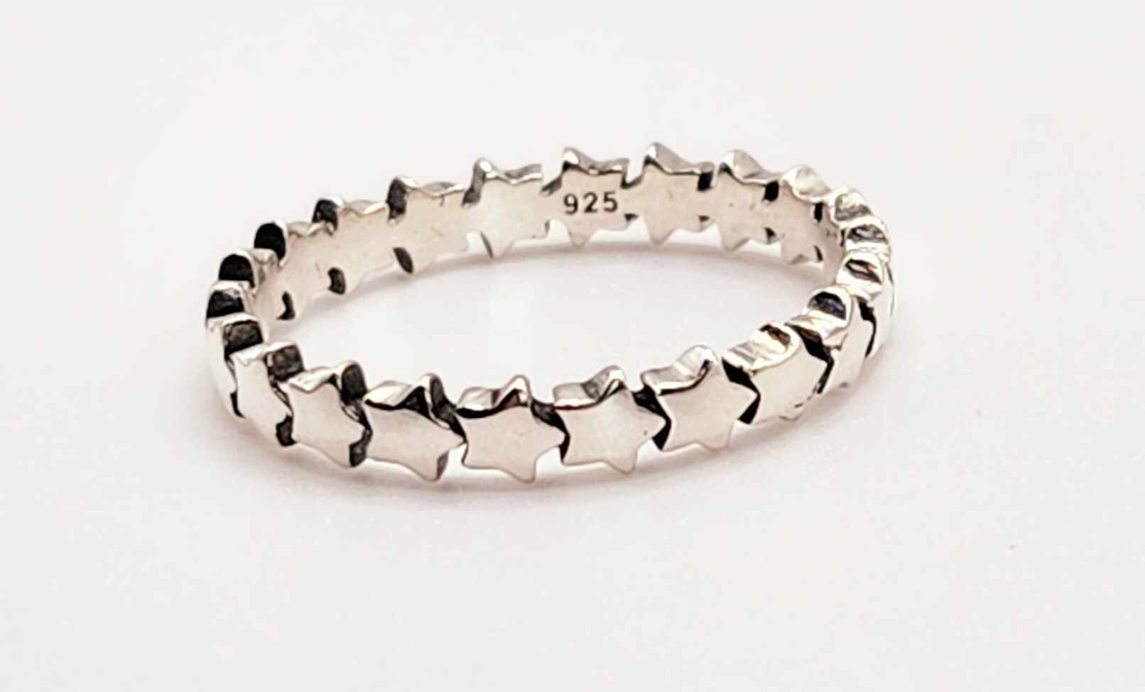 Silver Stars Minimalist Ring 925 Silver Stacking Rings - Etsy