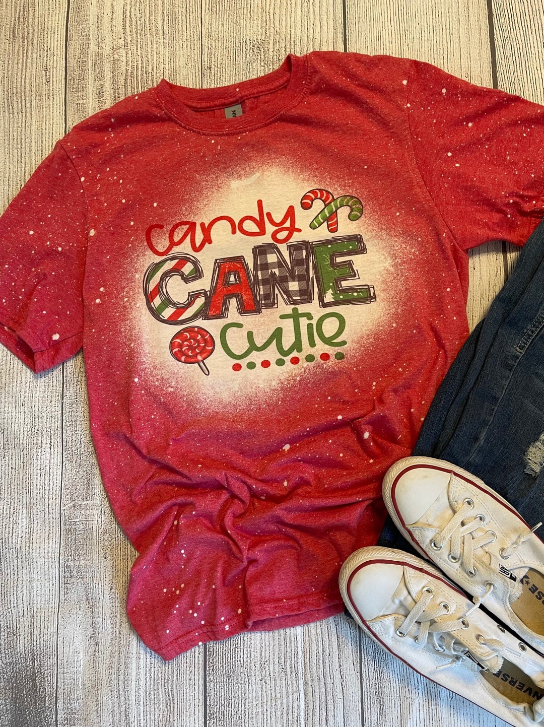 Candy Cane Cutie Bleach Shirt - Etsy