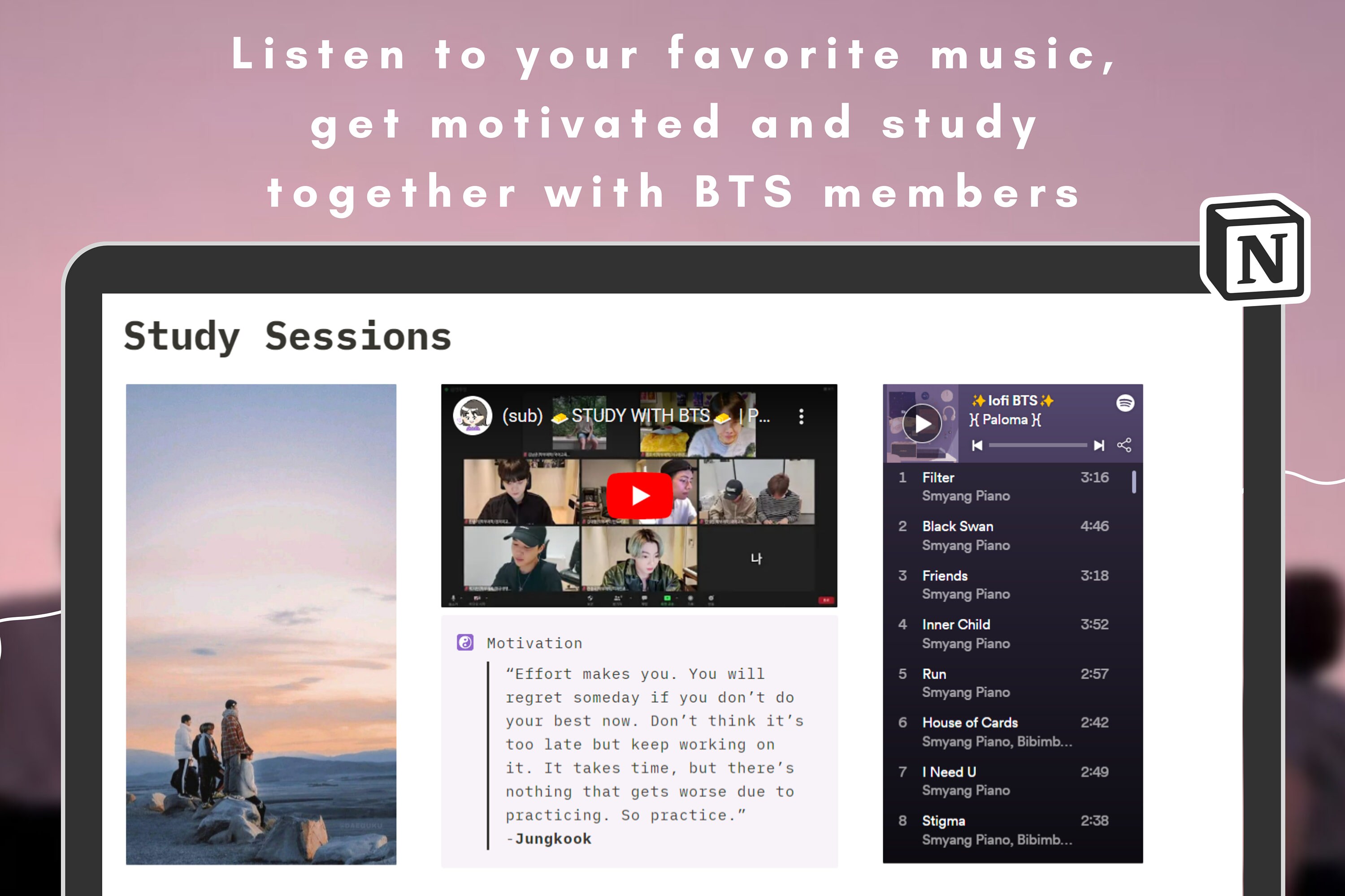 BTS Student Notion Template Planner (digital Download) - Etsy