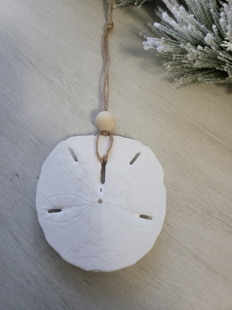 Christmas Palm Tree Sand Dollar Ornament - Etsy