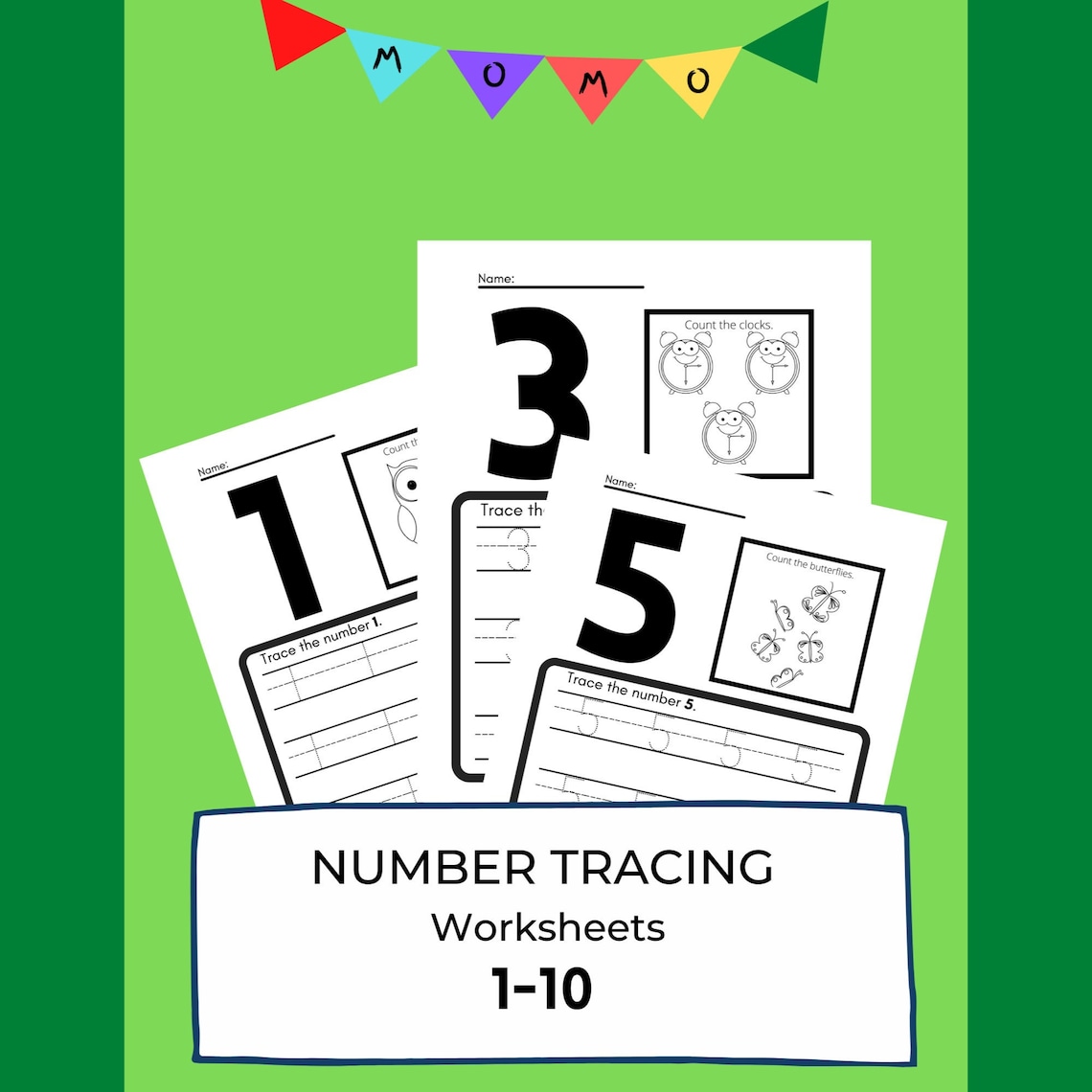 NUMBER Tracing Worksheets | Numbers 1-10 | Learning to Count ...