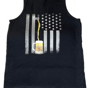 American Flag & Beer Mens Tank Top - Etsy
