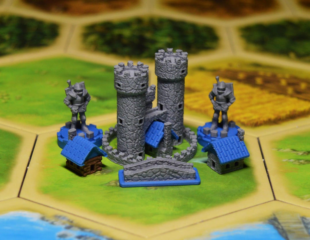 Custom 3d Printed Settlers of Catan Pieces With Optional Organizer Tray ...