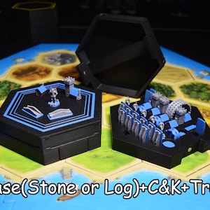 Custom 3d Printed Settlers of Catan Pieces With Optional Organizer Tray ...