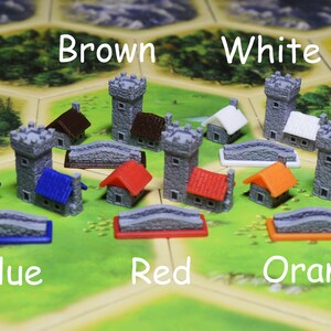 Custom 3d Printed Settlers of Catan Player Pieces unofficial - Etsy