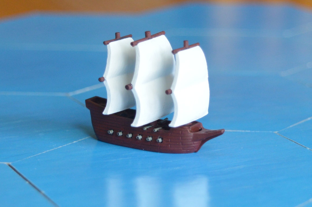 Catan Seafarers Pirate Ship Custom Game Piece unofficial - Etsy