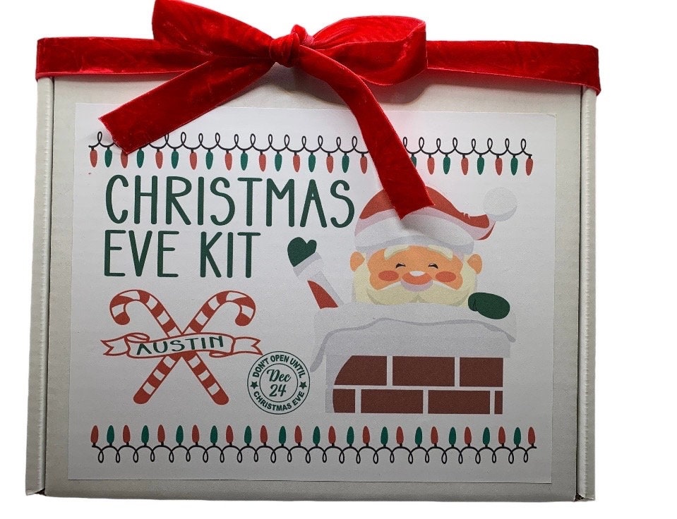 Personalized Christmas Eve Kit. Several Options-milk & Cookies, Hot ...