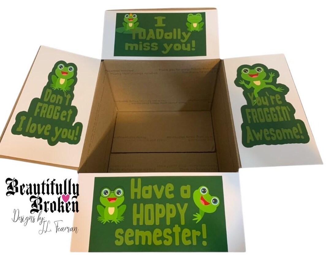 Frog/toad/green Themed Care Package Box Decor/stickers/labels - Toad ...