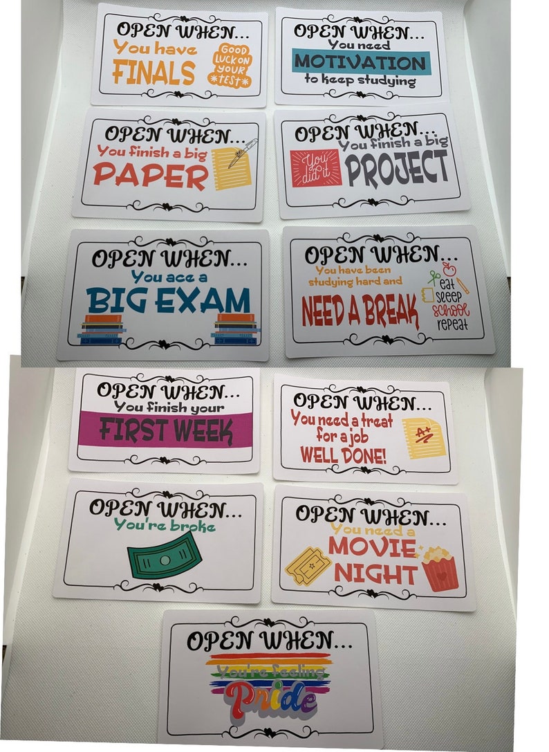 Open When Labels Over 60 Designs to Select From Plus - Etsy