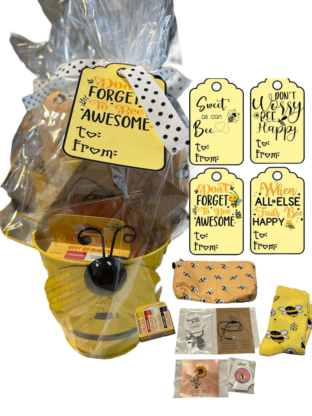 Bumblebee Themed Gift Set, Bee College Care Package, Motivational Final ...