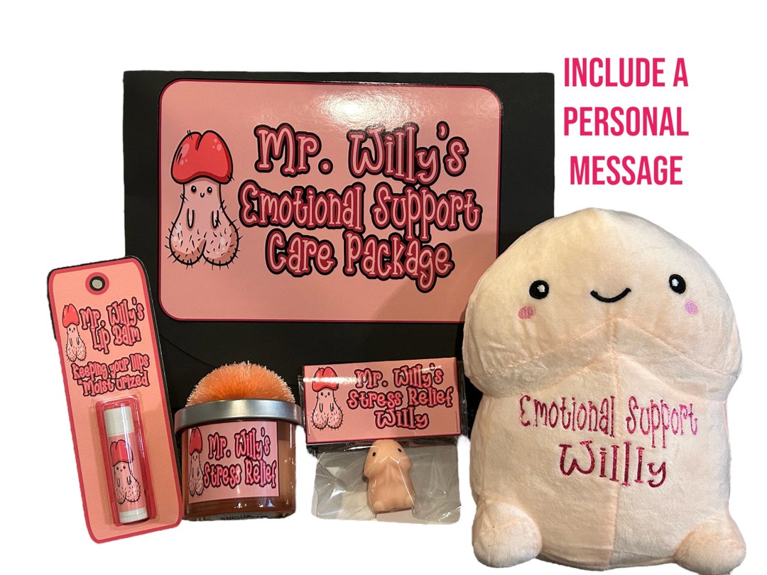 Mr. Willy Emotional Support Care Package gift Set, Mature, Penis Theme ...