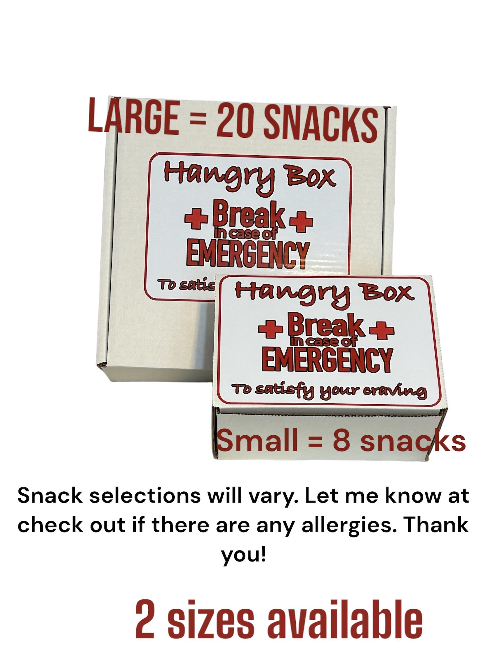 Hangry Box - Break in Case of Emergency Snack Box, College Care Package ...