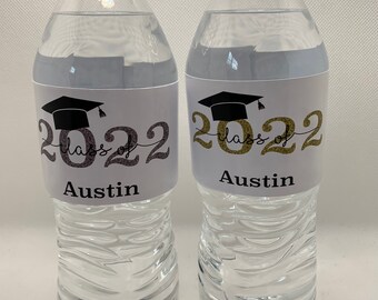 Personalized Graduation Party Water Bottle Labels Class of | Etsy
