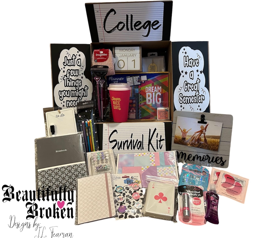 College Survival Kit With Whiteboards, School Supplies, Picture Frame ...