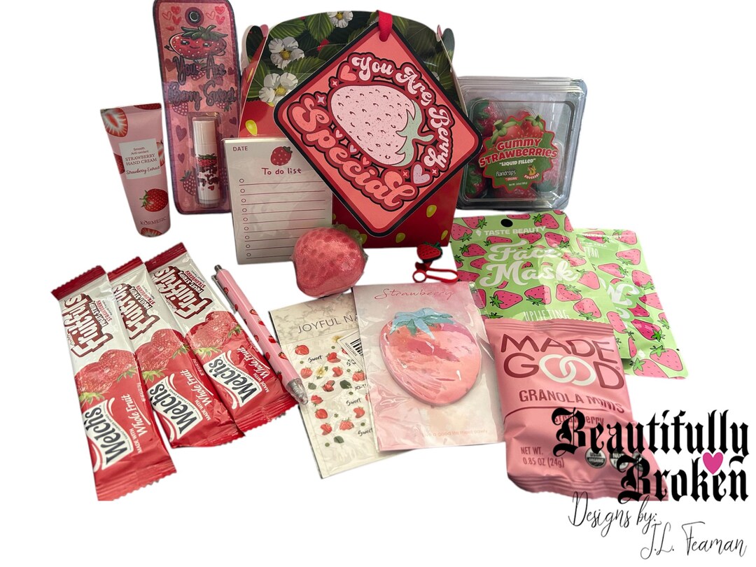 You Are Berry Special College Care Package, Strawberry Themed Gift Box ...