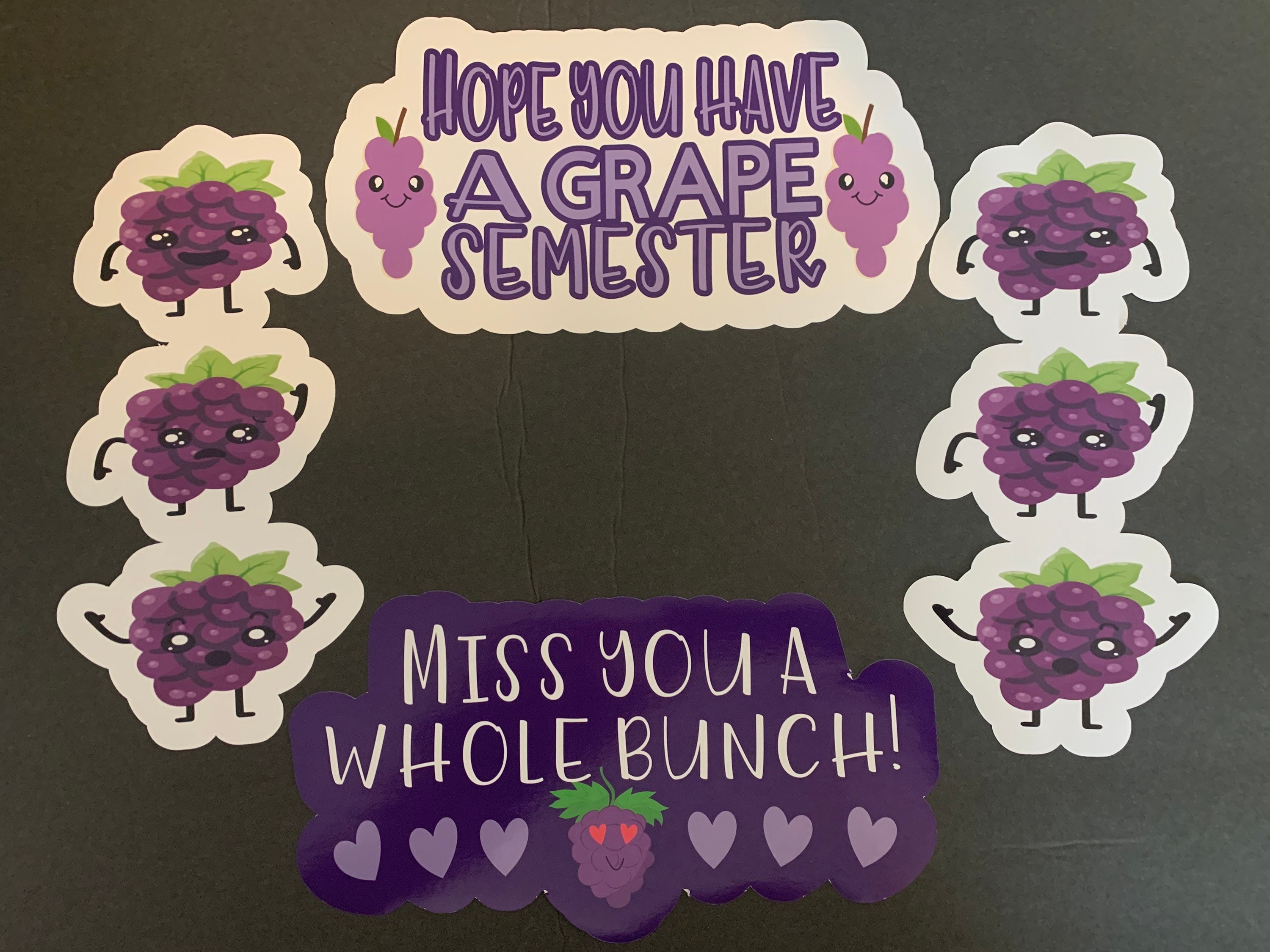 Grape/purple Themed Care Package Box Decor/stickers/labels - Hope You ...