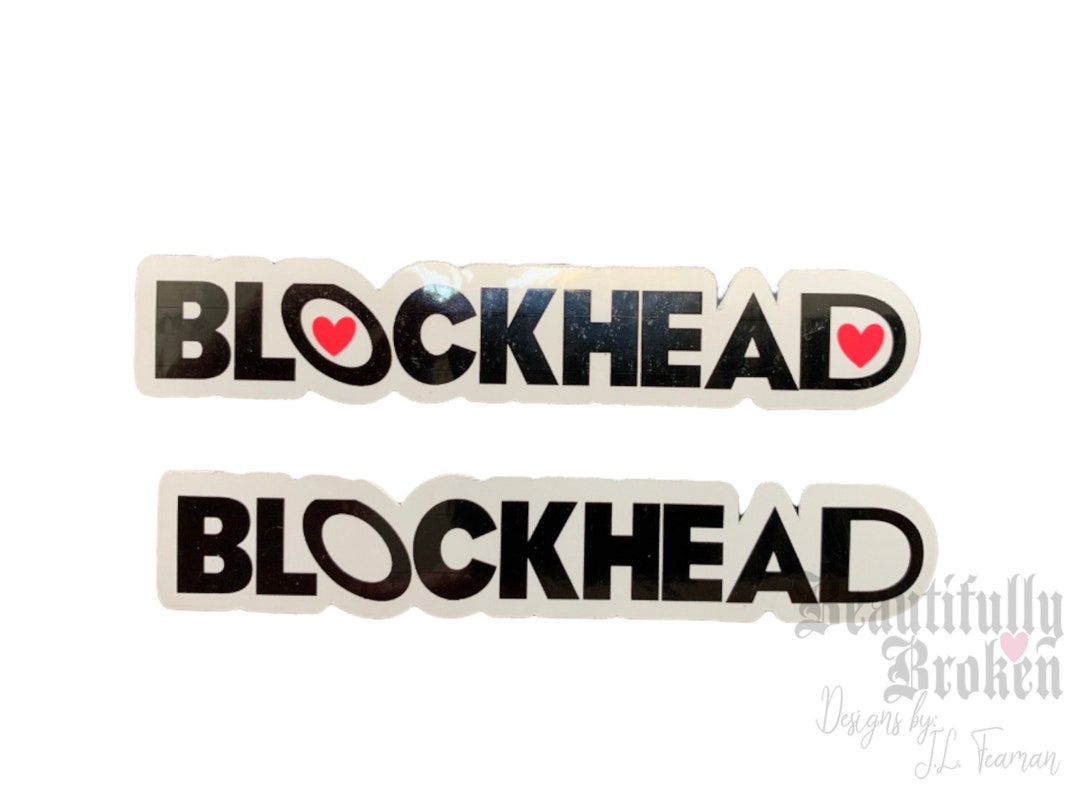Blockhead Vinyl Sticker - Perfect for Any True New Kids Blockhead! 2 ...