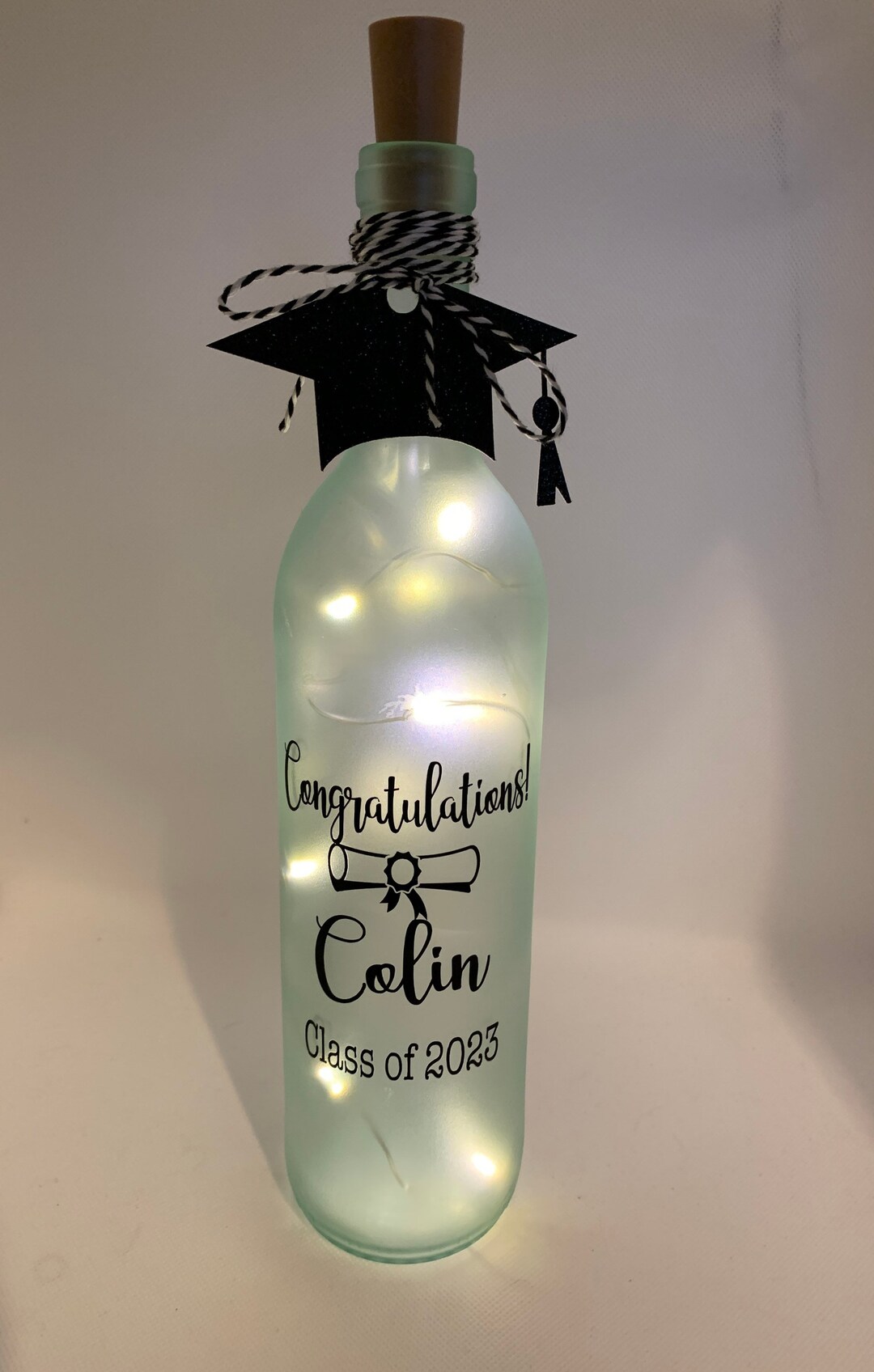 Personalized Graduation Light up Wine Bottle Party Decor - Etsy