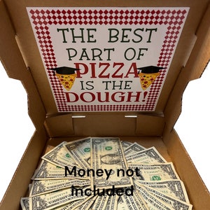 Personalized Pizza Box Gift Box -fun/creative Money Holder. Graduation ...