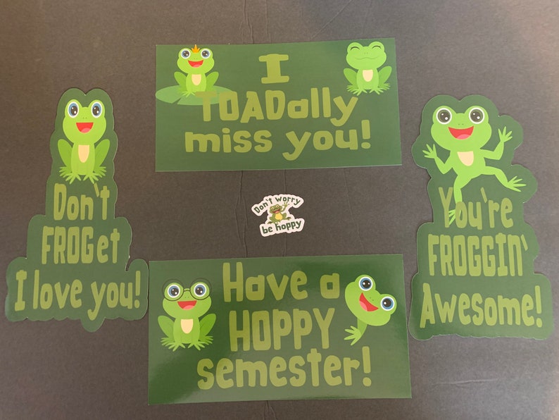 Frog/toad/green Themed Care Package Box Decor/stickers/labels - Toad ...