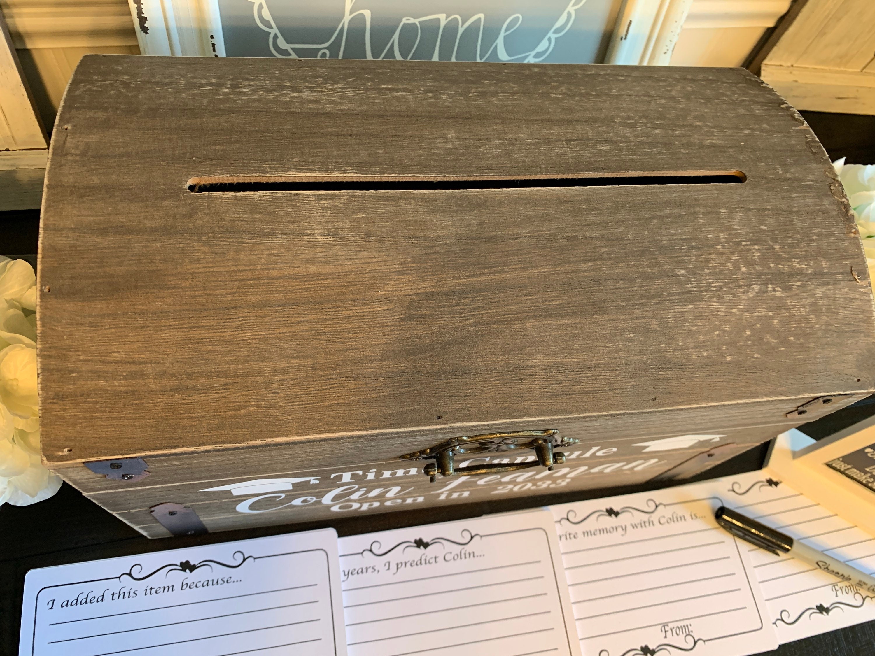 Graduation Party Time Capsule- Personalized. Comes With Box, Sign, and ...
