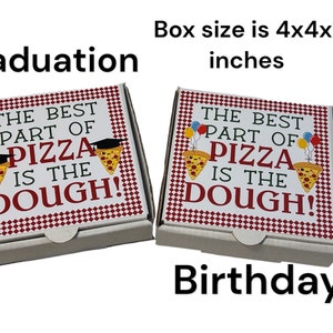 Personalized Pizza Box Gift Box -fun/creative Money Holder. Graduation ...