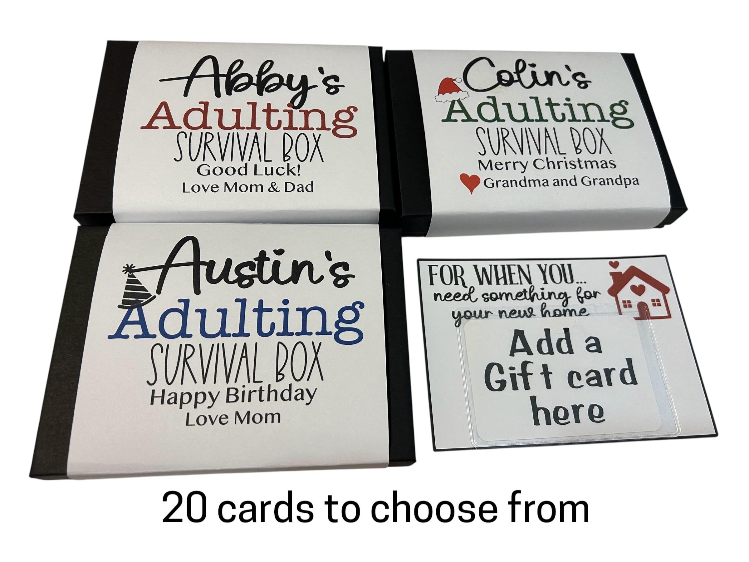 Adulting Gift Card Box, College Open When Cards, Gift Card Book, Young ...