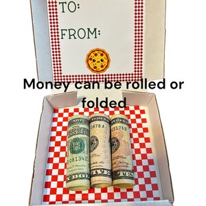 Mini Pizza Box Gift Box - Fun/creative Money Holder. Christmas Money ...