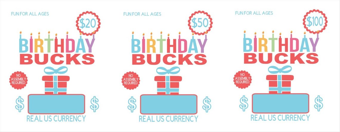 Birthday Bucks - Fun/creative Money Holder Birthday Gift. Money Not ...