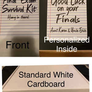 Final Exam Survival Kit College Care Package Build Your Own: - Etsy