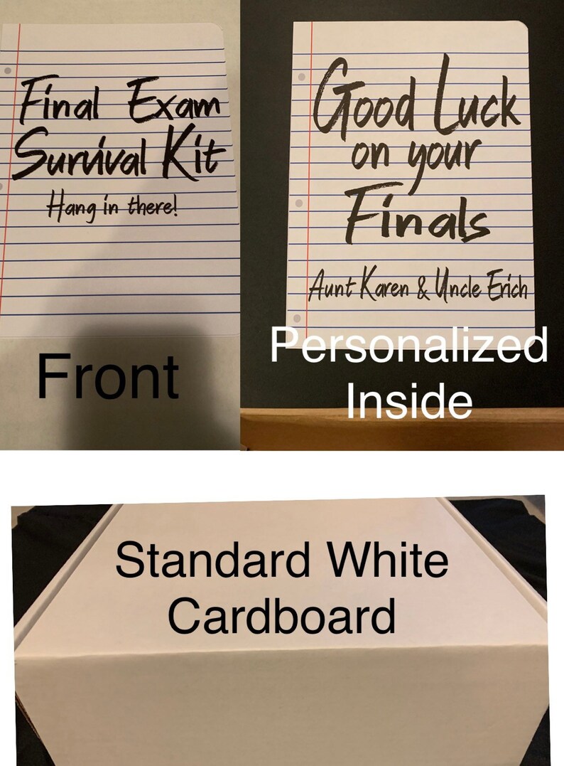 Final Exam Survival Kit College Care Package Build Your Own: | Etsy