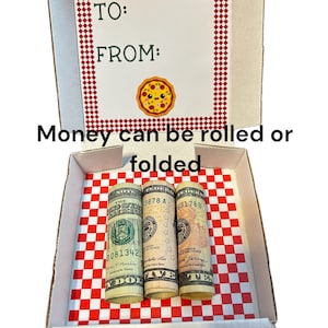 Personalized Pizza Box Gift Box -fun/creative Money Holder. Graduation ...