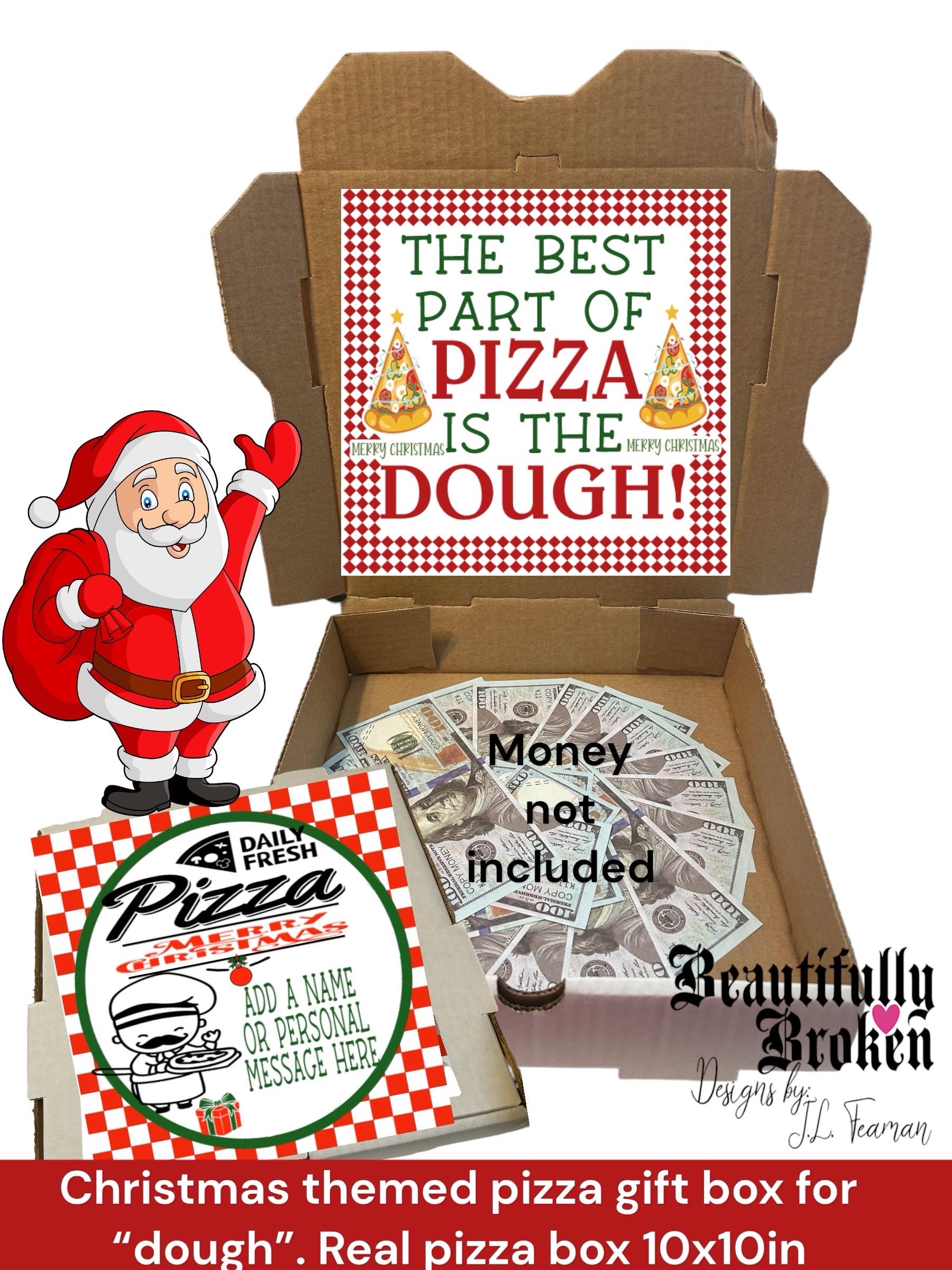 Personalized Pizza Box Gift Box -fun/creative Money Holder. Christmas ...