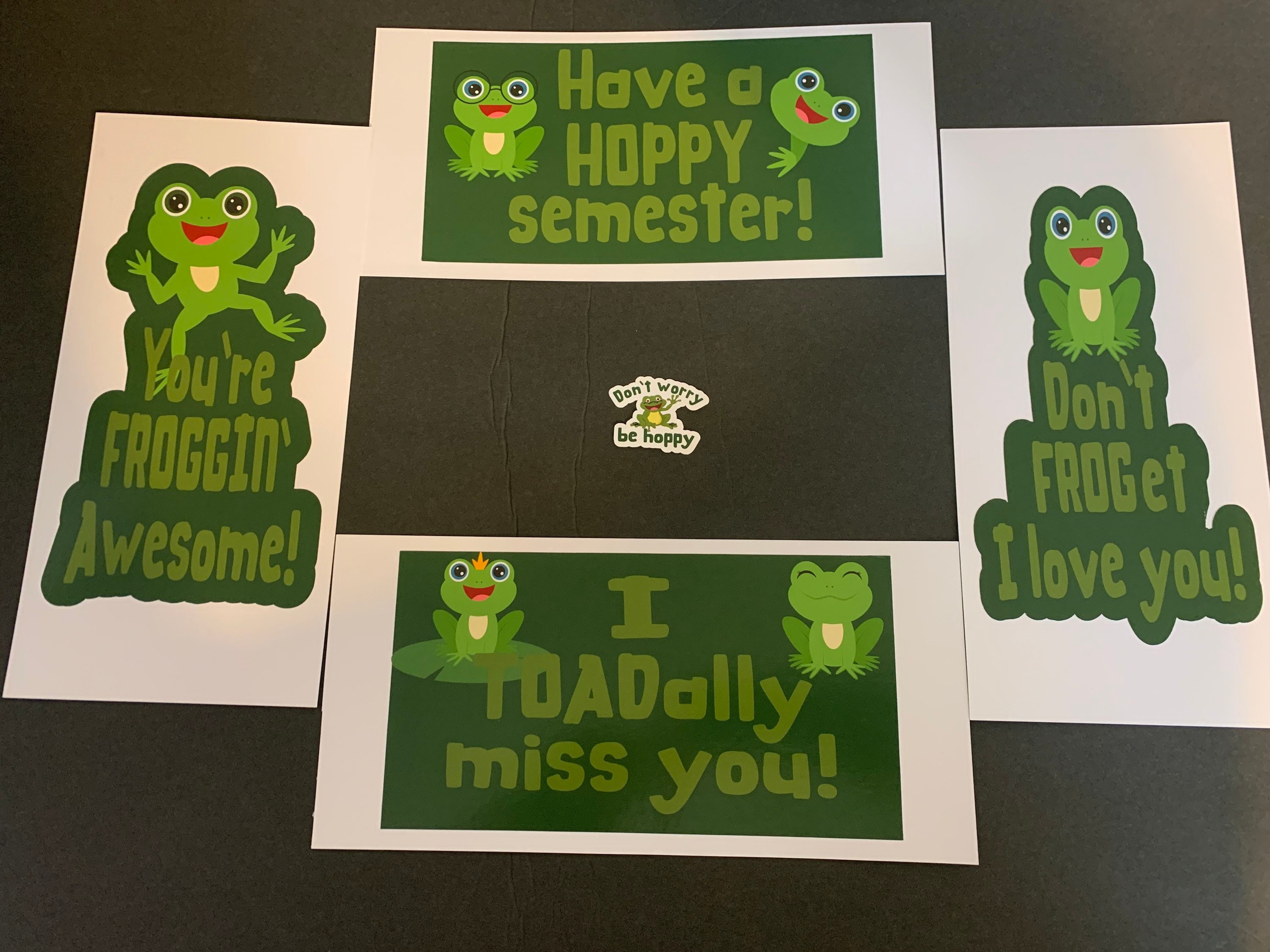 Frog/toad/green Themed Care Package Box Decor/stickers/labels - Etsy