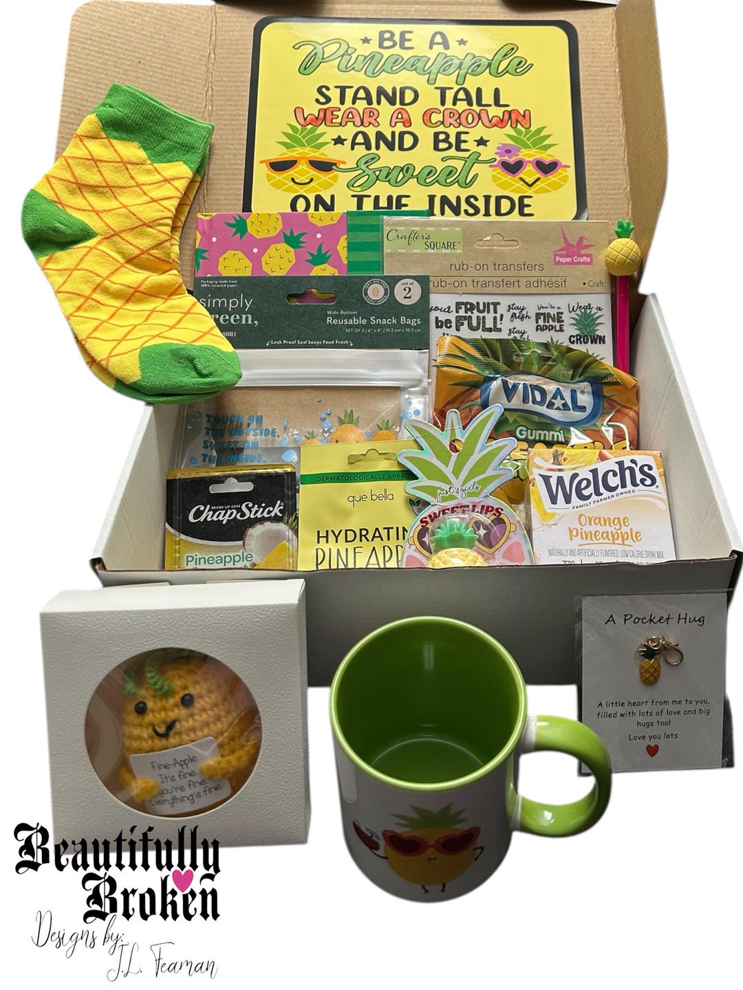 Pineapple Themed Care Package, College Care Package, Be a Pineapple ...