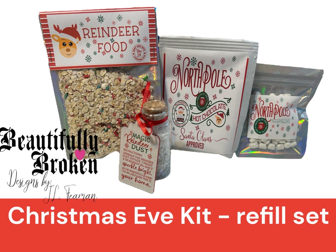 Christmas Eve Kit Refill Set - Reindeer Food, Reindeer Dust, North Pole ...