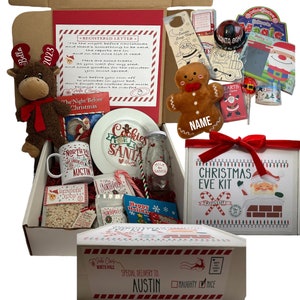 Personalized Christmas Eve Kit. Several Options-milk & Cookies, Hot ...
