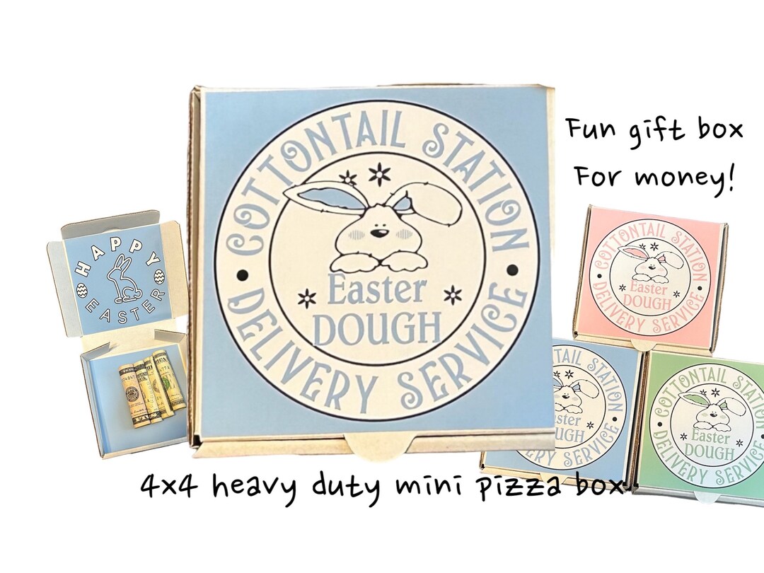 Easter Money Mini Pizza Box, Easter Dough, Cottontail Station Delivery ...