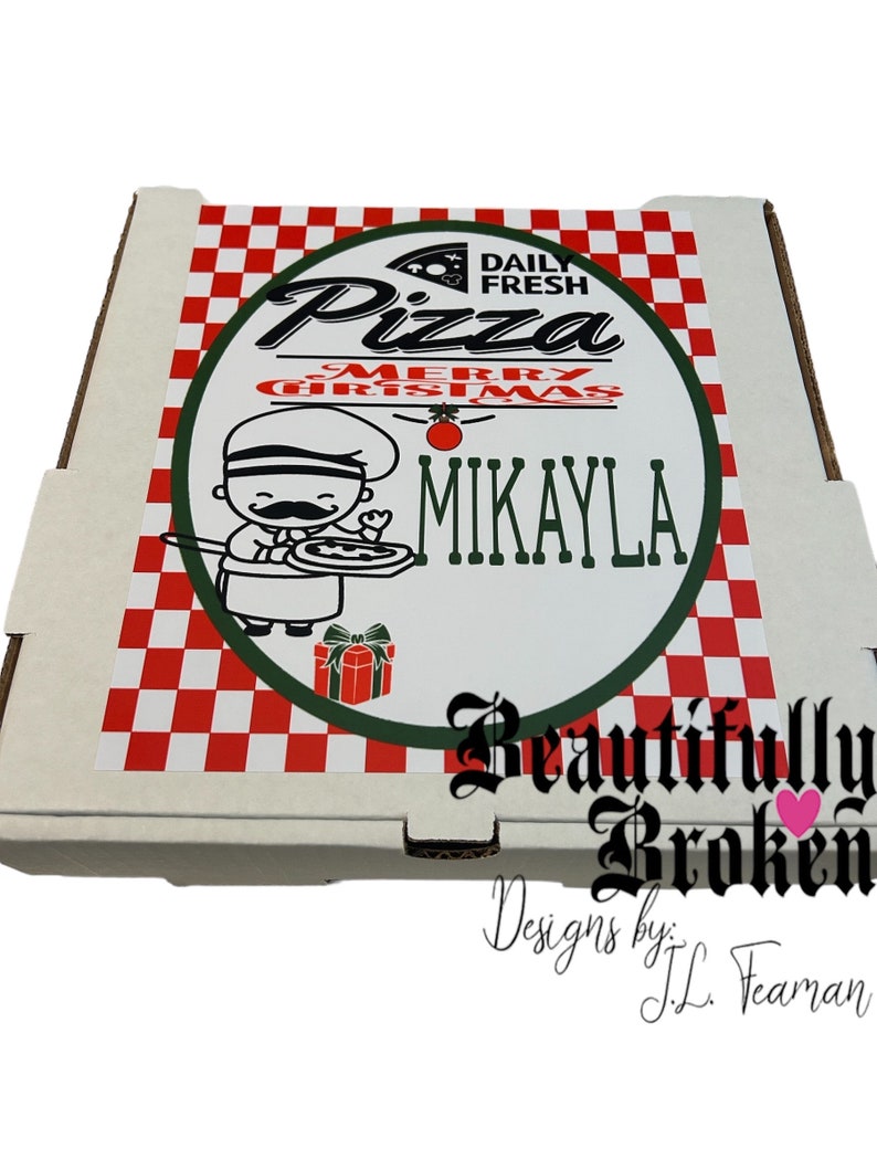 Personalized Pizza Box Gift Box -fun/creative Money Holder. Christmas ...