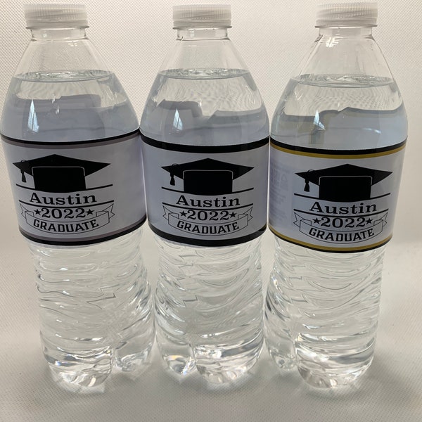 Graduation Water Bottle Label - Etsy